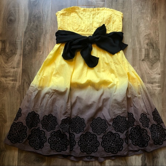 Anthropologie | Dresses | Anthropologie Lithe Strapless Dipped Dress ...